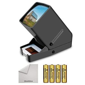 35mm Slide Viewer LED Transparency Viewer, 3X Magnification, Handheld Viewer for 35mm Slides & Film Negatives