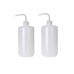 vantobest 2pcs 1000ml/34oz clear plastic wash bottle plastic squeeze tattoo bottle with narrow mouth squirt bottle containers cans pots watering tool for gardening lab industry