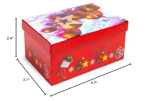 Bright Creations 10 Pack Christmas Nesting Gift Boxes with Lids for Presents, Decorative Nested Holiday Gift Wrap, Share the Holiday Joy with Festive Stackable Christmas Gift Boxes (10 Sizes), Red