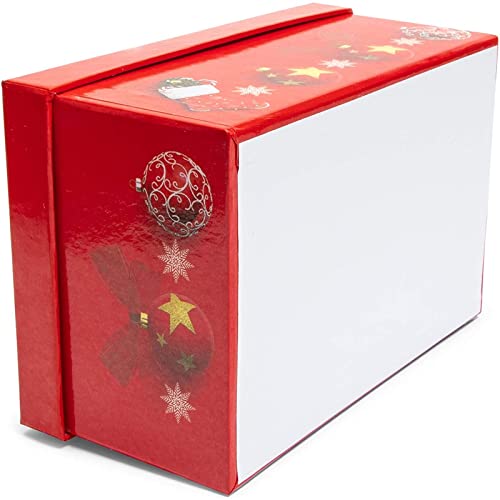 Bright Creations 10 Pack Christmas Nesting Gift Boxes with Lids for Presents, Decorative Nested Holiday Gift Wrap, Share the Holiday Joy with Festive Stackable Christmas Gift Boxes (10 Sizes), Red