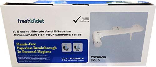 FreshBidet Non-electric Adjustable Angle Bidet Toilet Attachment (Cold Water Bidet Modern Model)