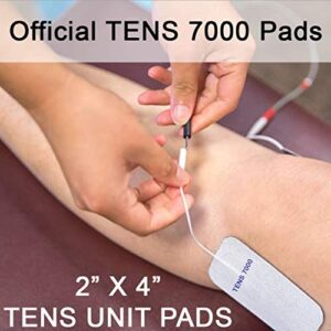 TENS 7000 Official TENS Unit Replacement Pads 32 Pack - 16-2" X 2", 16-2" X 4" TENS Unit Electrode Pads Compatible with Most TENS Machines Replacement Electrodes Value Pack