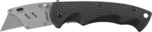 coast® dx199 double lock™ stainless steel folding razor blade knife, extra blades included