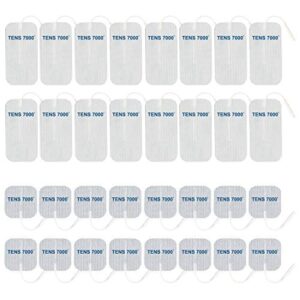 tens 7000 official tens unit replacement pads 32 pack - 16-2" x 2", 16-2" x 4" tens unit electrode pads compatible with most tens machines replacement electrodes value pack