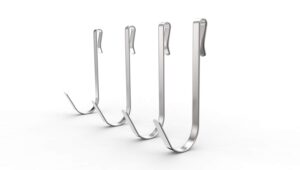 kincmax stainless steel heavy duty s hooks for hanging onto shower caddy, bathroom organizers, shampoo holders - rustproof sus 304 steel for hanging razor & sponge (silver)