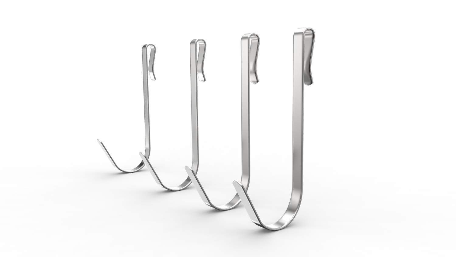 KINCMAX Stainless Steel Heavy Duty S Hooks for Hanging onto Shower Caddy, Bathroom Organizers, Shampoo Holders - Rustproof SUS 304 Steel for Hanging Razor & Sponge (Silver)