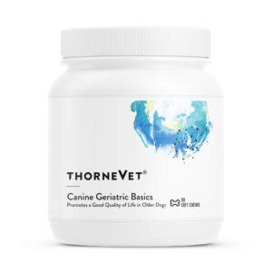 thornevet canine geriatric basics – senior dog multi-vitamin/mineral formula supports healthy cognition, joints, and eyes, 90 soft chews