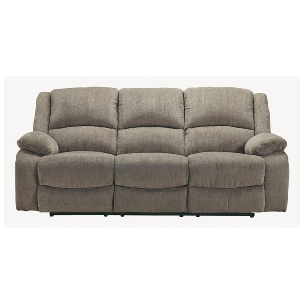 Signature Design by Ashley Draycoll Reclining Sofa in Pewter