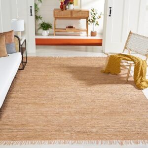 safavieh vintage leather collection area rug - 8' x 10', light gold, handmade boho fringe leather, ideal for high traffic areas in living room, bedroom (vtl501d)