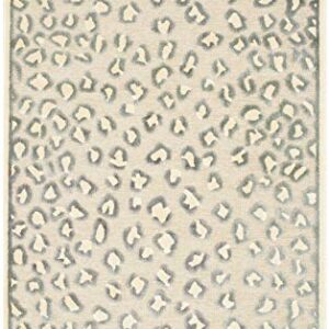 SAFAVIEH Paradise Collection Accent Rug - 2' x 3', Cream & Multi, Animal Print Viscose Design, Ideal for High Traffic Areas in Entryway, Living Room, Bedroom (PAR84-2440)