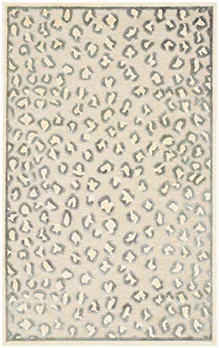 SAFAVIEH Paradise Collection Accent Rug - 2' x 3', Cream & Multi, Animal Print Viscose Design, Ideal for High Traffic Areas in Entryway, Living Room, Bedroom (PAR84-2440)