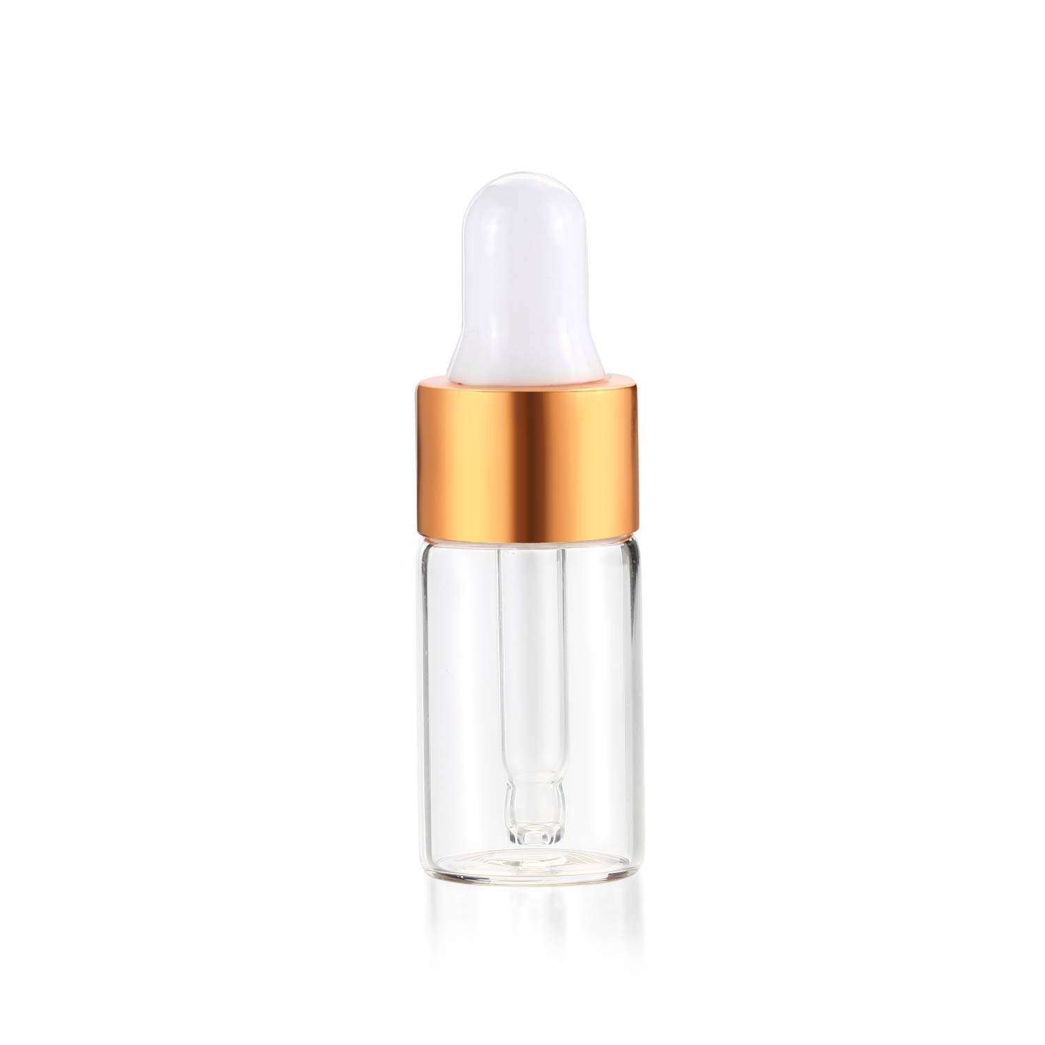 USRommaner 100,3ml Clear Glass Dropper Bottle,Mini Glass Eye Dropper Vials With Pipette For Essential Oils Empty Dropper With Pipette Sample Test Tubes Travel Perfume Liquid Container