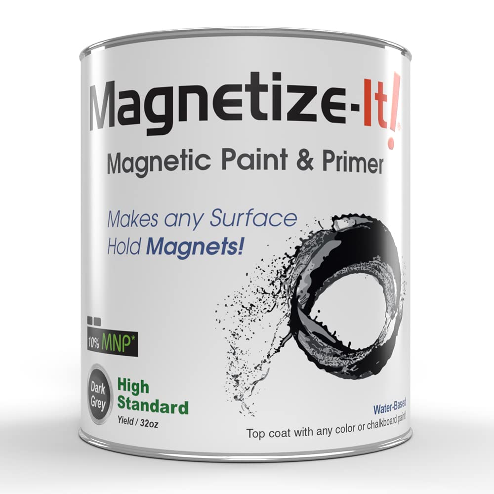 Magnetize-It! Magnetic Paint & Primer (Water Based) - High Standard Yield 32oz, MIHYD-1547