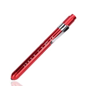 zjchao led diagnostic lamp, professional portable diagnostic lamp clinical pen ophthalmic examination pupil check pen light for doctor nurse(red)