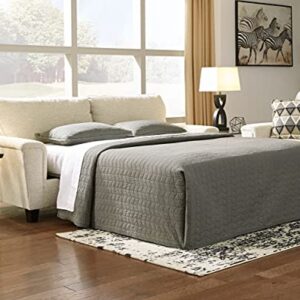 Signature Design by Ashley Abinger Chenille Contemporary Queen Sofa Sleeper with 2 Accent Pillows, Dark Gray