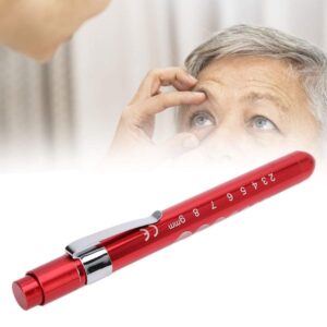 ZJchao LED Diagnostic Lamp, Professional Portable Diagnostic Lamp Clinical Pen Ophthalmic Examination Pupil Check Pen Light for Doctor Nurse(Red)