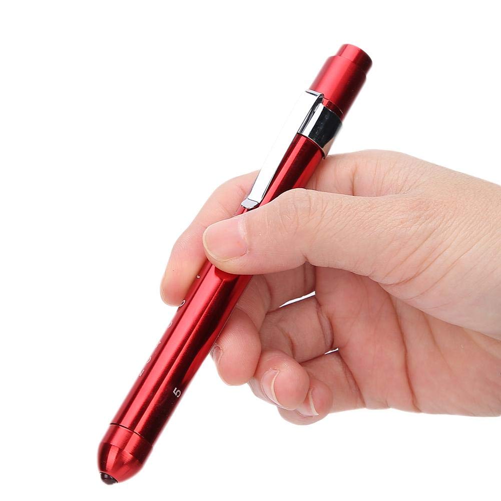 ZJchao LED Diagnostic Lamp, Professional Portable Diagnostic Lamp Clinical Pen Ophthalmic Examination Pupil Check Pen Light for Doctor Nurse(Red)