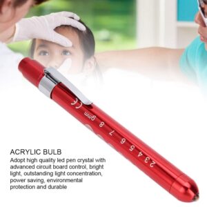 ZJchao LED Diagnostic Lamp, Professional Portable Diagnostic Lamp Clinical Pen Ophthalmic Examination Pupil Check Pen Light for Doctor Nurse(Red)