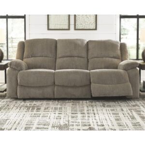 Signature Design by Ashley Draycoll Reclining Sofa in Pewter