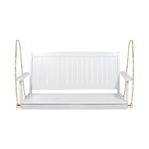 christopher knight home phoebe outdoor acacia wood porch swing, white