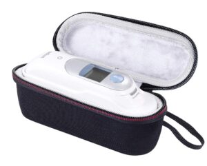 dailyu thermometer case - fits for braun thermoscan 7 irt6520 & braun digital ear thermometer thermoscan 5 irt6500 eva hard case travel protective carrying storage bag (case only)