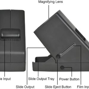 35mm Slide Viewer LED Transparency Viewer, 3X Magnification, Handheld Viewer for 35mm Slides & Film Negatives