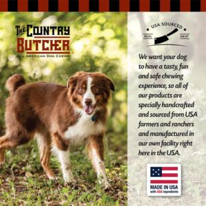 THE COUNTRY BUTCHER 4" Beef Rib Dog Bones for Small and Medium Breed Dogs, Natural, Tough, Dental Treat, Chew Toy, Made in The USA, 12 Count Soft to Moderate Chewers