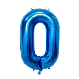 40 Inch Blue Jumbo Digital Number Balloons 0 Huge Giant Balloons Foil Mylar Balloons for Birthday Party,Wedding, Bridal Shower Engagement Photo Shoot, Anniversary