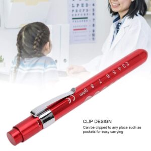 ZJchao LED Diagnostic Lamp, Professional Portable Diagnostic Lamp Clinical Pen Ophthalmic Examination Pupil Check Pen Light for Doctor Nurse(Red)