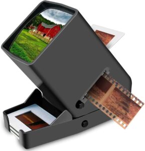 35mm slide viewer led transparency viewer, 3x magnification, handheld viewer for 35mm slides & film negatives