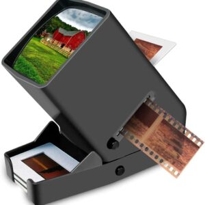 35mm Slide Viewer LED Transparency Viewer, 3X Magnification, Handheld Viewer for 35mm Slides & Film Negatives