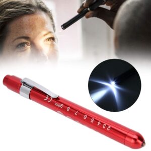 ZJchao LED Diagnostic Lamp, Professional Portable Diagnostic Lamp Clinical Pen Ophthalmic Examination Pupil Check Pen Light for Doctor Nurse(Red)