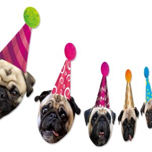 Pug Birthday Garland, Pug Dog Birthday Banner, Pug Bday Party Decoration for Pug Lovers