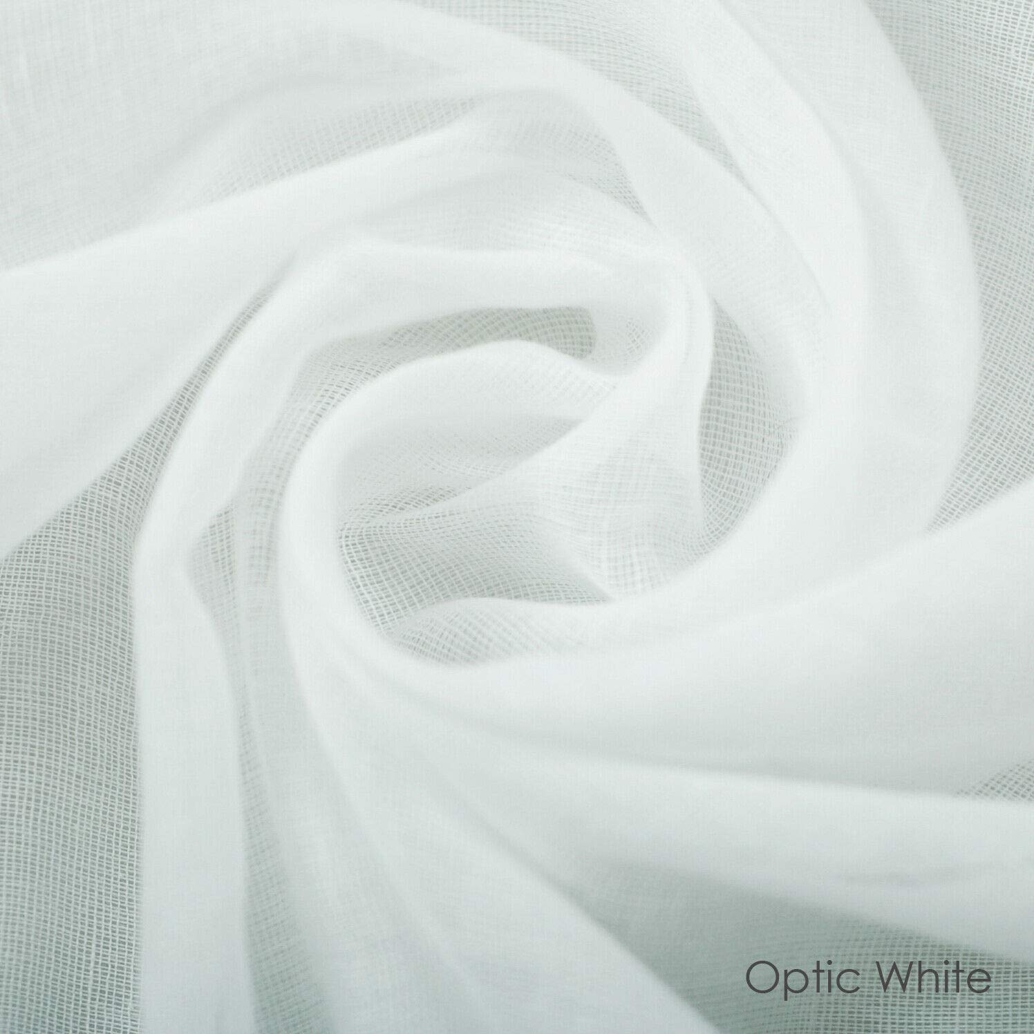 Muslin Fabric,100% Cotton,Loose Weave Cheesecloth, Optic White & Ecru Natural Cream Sheer Gauze Material. Authentic Premium Indian Cotton for Dressmaking and Curtains Crafts Neotrims. White, 1mt