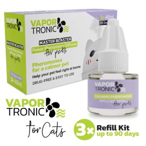 PetLuv Pheromone Diffuser Refill 3 Month Supply 3-Pack, Compatible with All Diffusers, MultiCat, Calming, Pet Behavior & Anxiety Support for Cats, Calm Formula for Scratching, Spraying, Marking