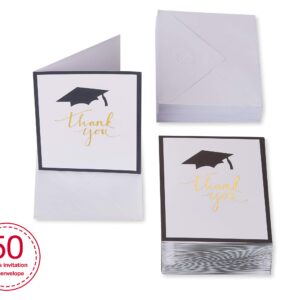 American Greetings Graduation Thank You Cards with Envelopes, Blank (50-Count)