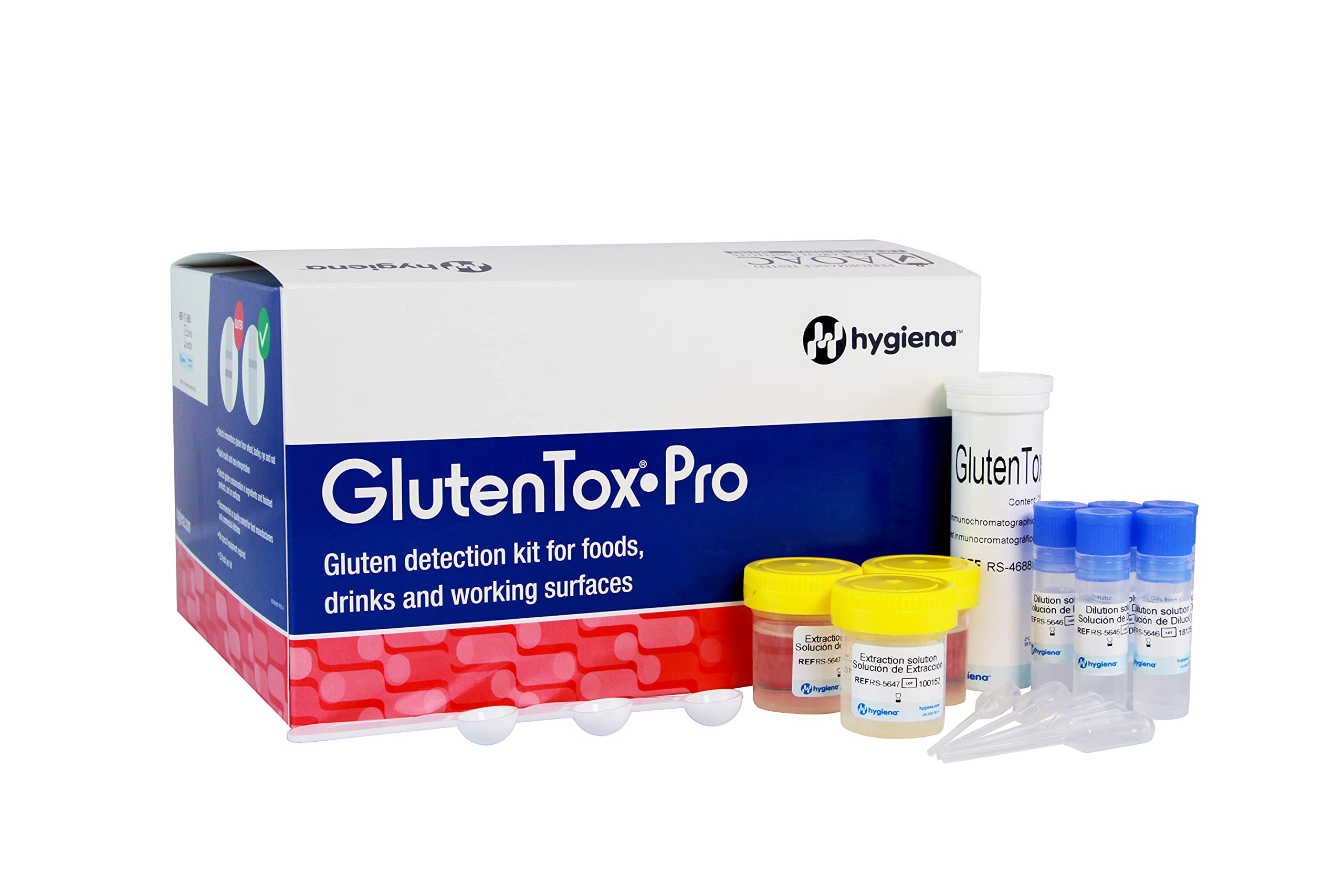 Hygiena GlutenTox Pro Gluten Detection Kit for Foods, Beverages, and Surfaces (25 Tests)