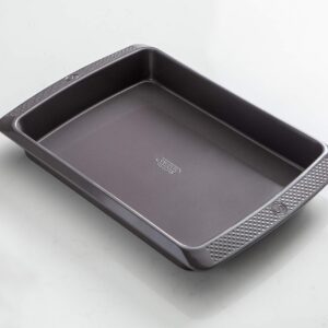 SAVEUR SELECTS 10-Inch by 14-Inch Roasting Pan, Non-stick, Warp-resistant Carbon Steel, Dishwasher Safe, Artisan Bakeware Series