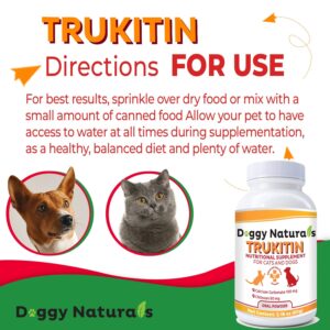 Trukitin Chitosin Based Phosphate Binder for Cats & Dogs – All Natural Human Grade Ingredients for Renal Support Supplement with Calcium Carbonate Oral Powder (Made in U.S.A)