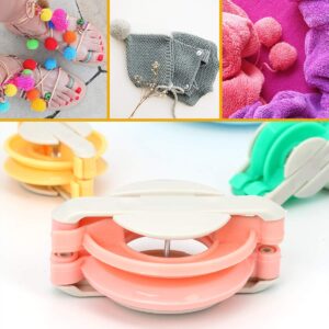 Zhaoyao Pompom Makers 4 Size Pom Poms Maker Tool Set DIY Fluff Ball Weaver for DIY Wool Yarn Knitting Craft Project with Cutter Scissors