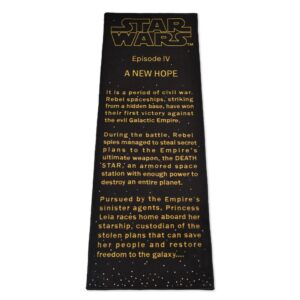 star wars: a new hope title crawl printed area rug | indoor floor mat, accent rugs for living room and bedroom, home decor for kids playroom | lucasfilm gifts and collectibles | 26 x 77 inches