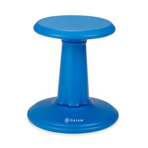 gaiam kids wobble stool desk chair - alternative flexible seating balance wiggle chair | adhd sensory fidget core rocker child seat elementary school classroom furniture for student, toddler, ages 5-8