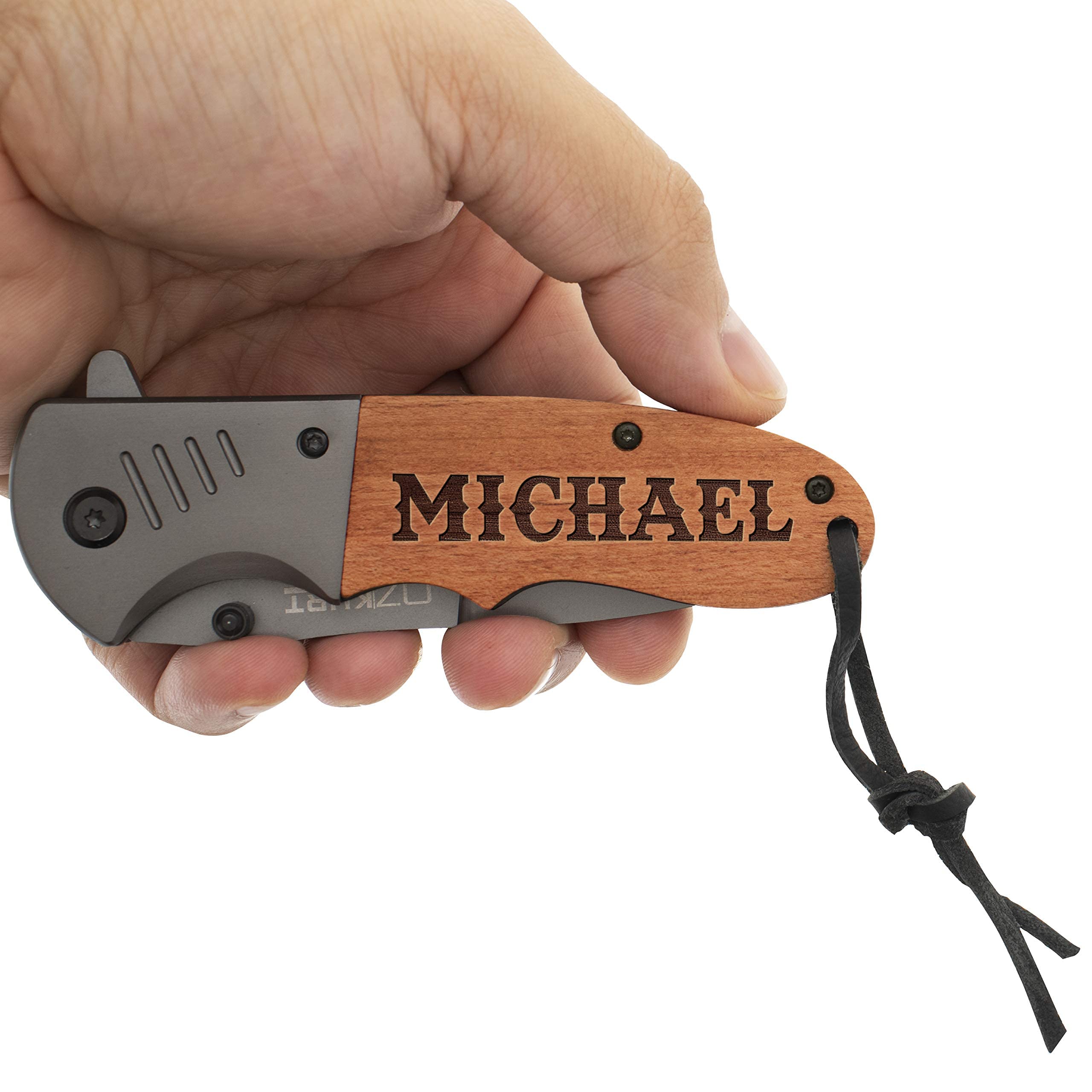 GIFTBYGIFTY Personalized Pocket Knives For Men FREE ENGRAVING! | 20 Elegant Font | Custom Pocket Knife - Engraved Knife for Husband, Dad from Son, Daughter and Wife