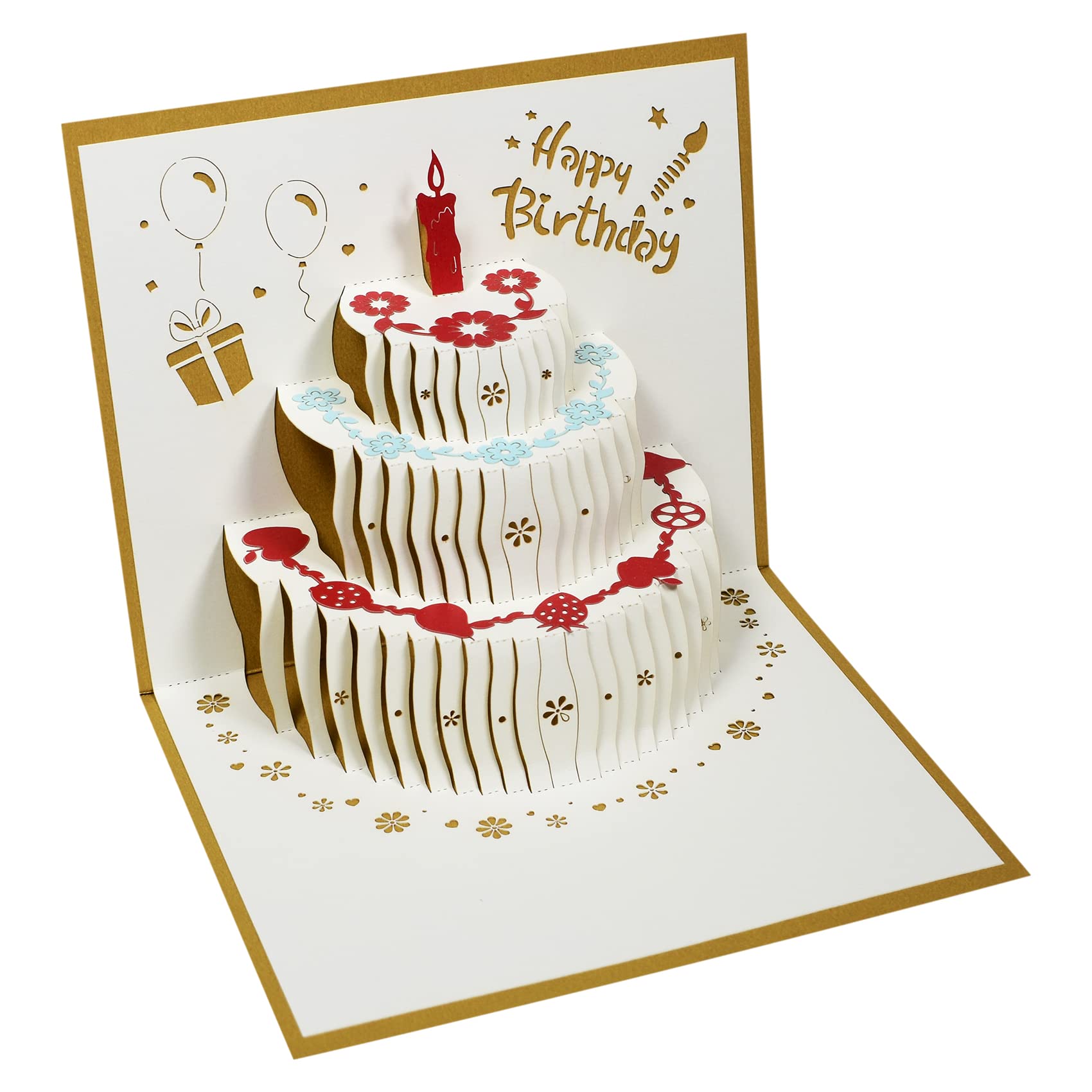 Magic Ants Pop Up Happy Birthday Card, 3D Birthday Popup Cards, Birthday Cake Funny Postcards Pop Up Greeting Cards,Pop Up Birthday Cards for Women Men