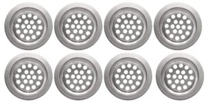 bathtub sink metal hair protector small drain basket stopper - pack of 8 - bathroom tub stainless strainer kitchen sink drain catcher