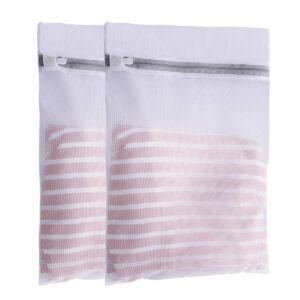 laundry bags (2*m), 2pcs, medium.premium fine mesh laundry bag. to prevent snagging, wrinkling, tweaking, twine, and reduce abrasion, protecting delicates cleaning, store and packing luggage.