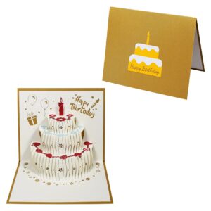 Magic Ants Pop Up Happy Birthday Card, 3D Birthday Popup Cards, Birthday Cake Funny Postcards Pop Up Greeting Cards,Pop Up Birthday Cards for Women Men