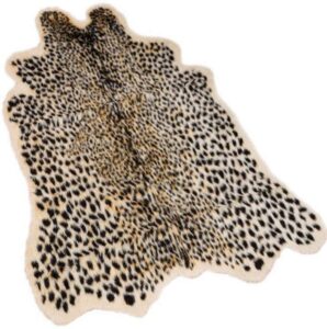 asuprui faux cheetah rug animal rug leopard print rug faux cowhide area rug animal print rug cow hide rug for kids room 35" w x 43" l