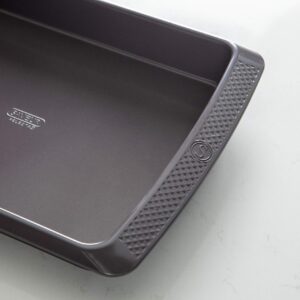 SAVEUR SELECTS 10-Inch by 14-Inch Roasting Pan, Non-stick, Warp-resistant Carbon Steel, Dishwasher Safe, Artisan Bakeware Series