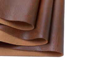 wento thick 1 yard faux leather fabric soft skin grain pu leather fabric for furniture cover reupholster sofa chairs cushiones vinyl upholstery fabric (1yard,brown)